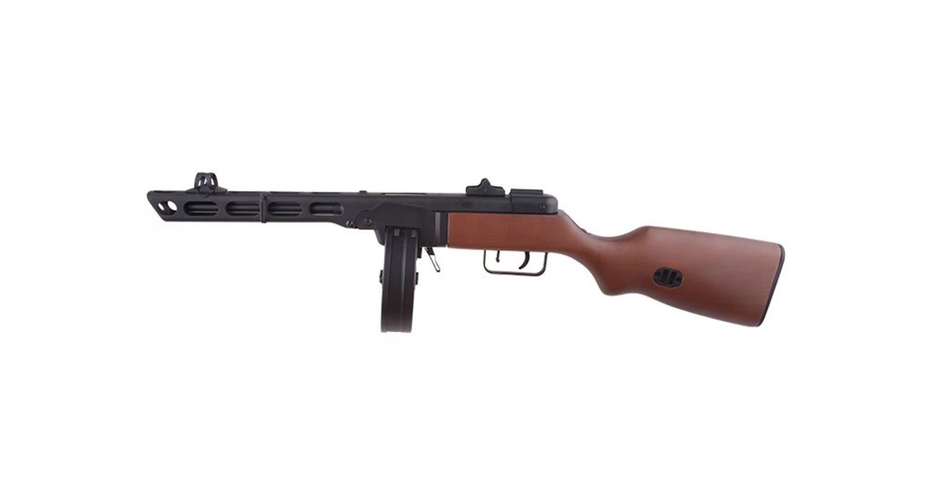 Snowwolf PPSH airsoft géppisztoly, fa tus - Puskák - Combat Zone webáruház