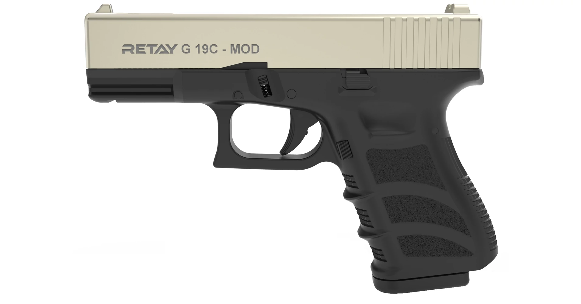 Retay G19C gáz-riasztó pisztoly, satin - Szekrénytáras fegyver - Combat ...