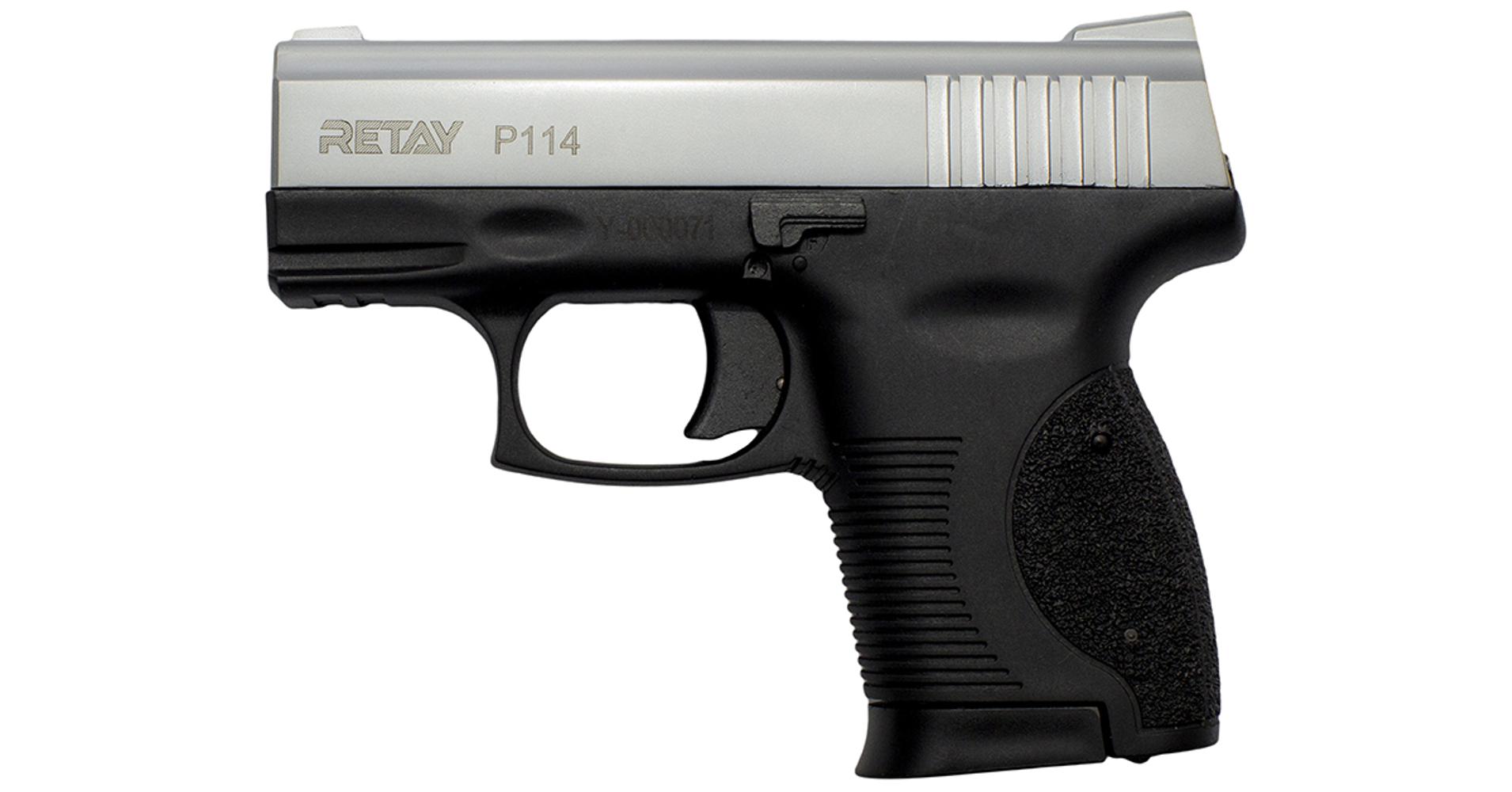 Retay P114 gáz-riasztó pisztoly, króm - Szekrénytáras fegyver