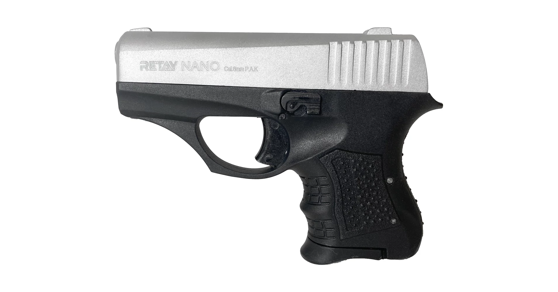 Retay Nano gáz-riasztó pisztoly, króm - Szekrénytáras fegyver - Combat ...